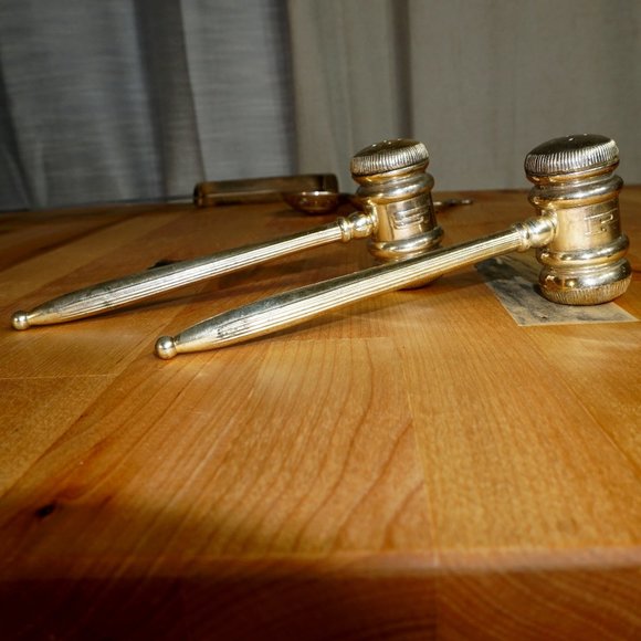 Kitchen | Chrome Plated Gavel Looking Barbecue Salt And Pepper Shakers Vguc | Poshmark